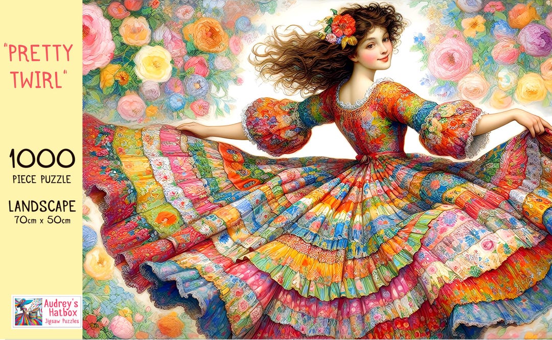 Pretty Twirl Jigsaw Puzzle Australia-made: Patchwork and Florals ...