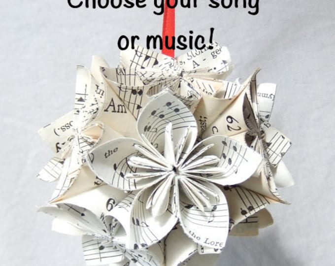 Custom Sheet Music Christmas Ornament Large Size Made to Order - Etsy