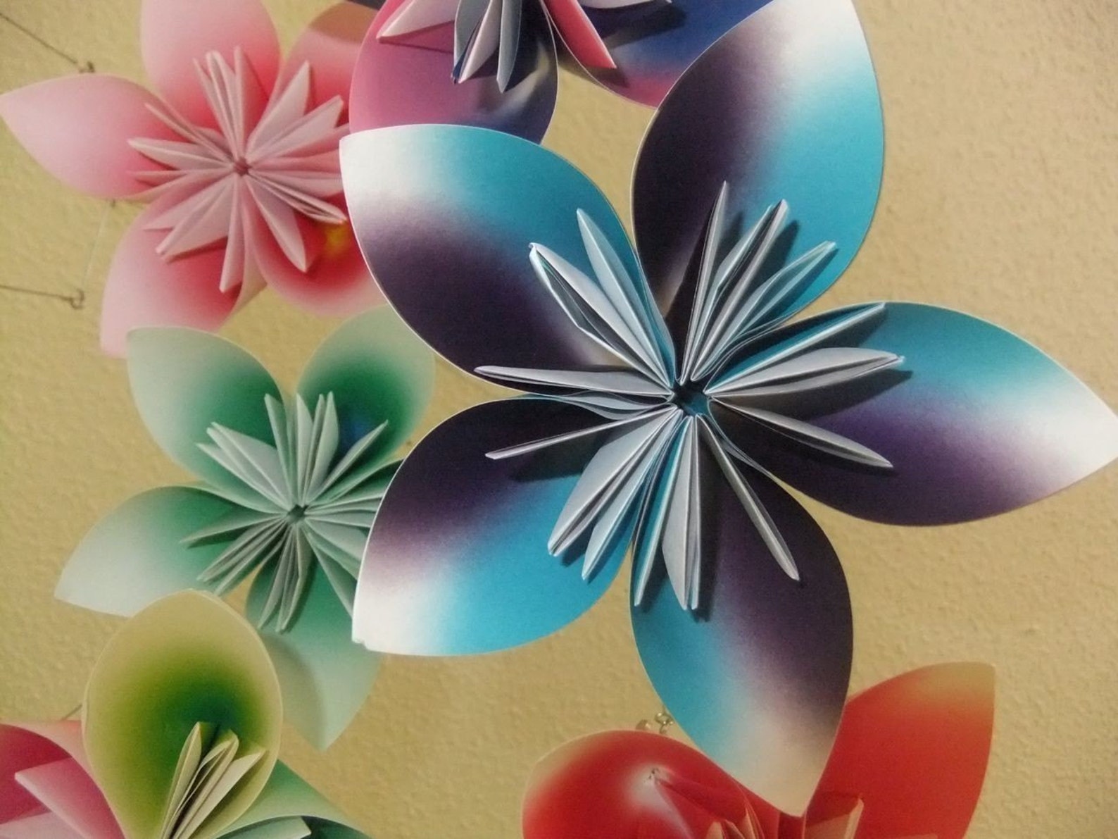 Harmony Origami Paper Flower Baby Mobile - Etsy