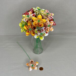 Paper Origami Flower Bouquet in Fall Patterns - Etsy