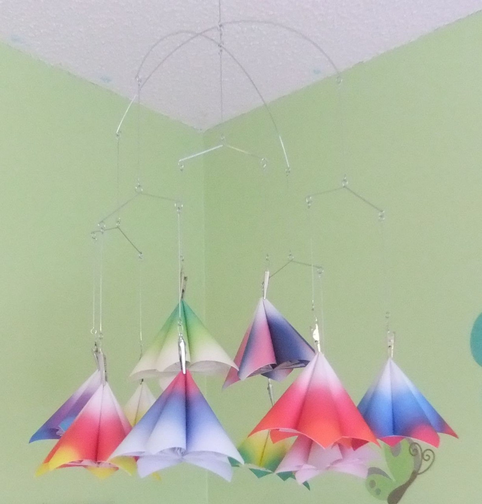 Harmony Origami Paper Flower Baby Mobile - Etsy