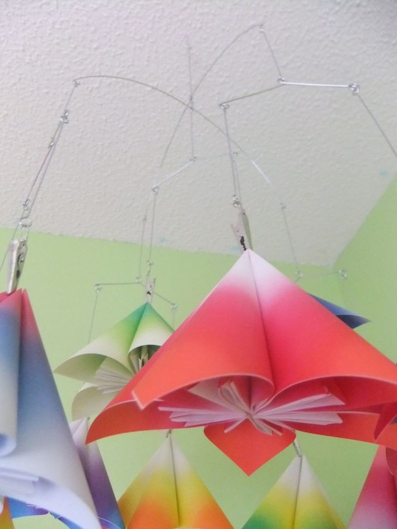 Harmony Origami Paper Flower Baby Mobile - Etsy