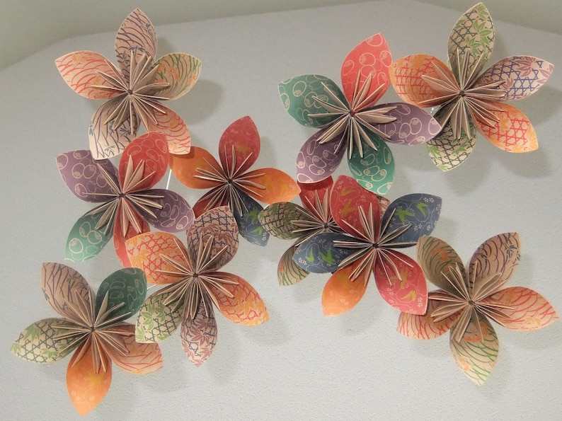 Baby Mobile Origami Flower Nursery Decoration the Natural - Etsy