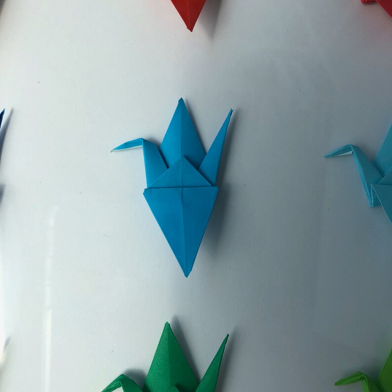 Origami Crane Shadow Box Wall Art - Etsy