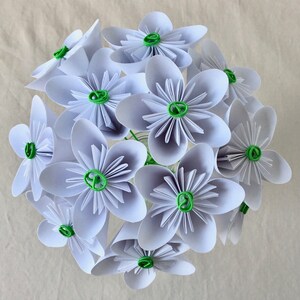 Paper Origami Flower Bouquet in White - Etsy