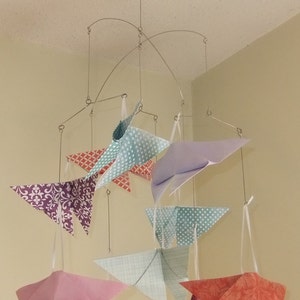 Butterfly Origami Baby Mobile Patterned Whimsy - Etsy