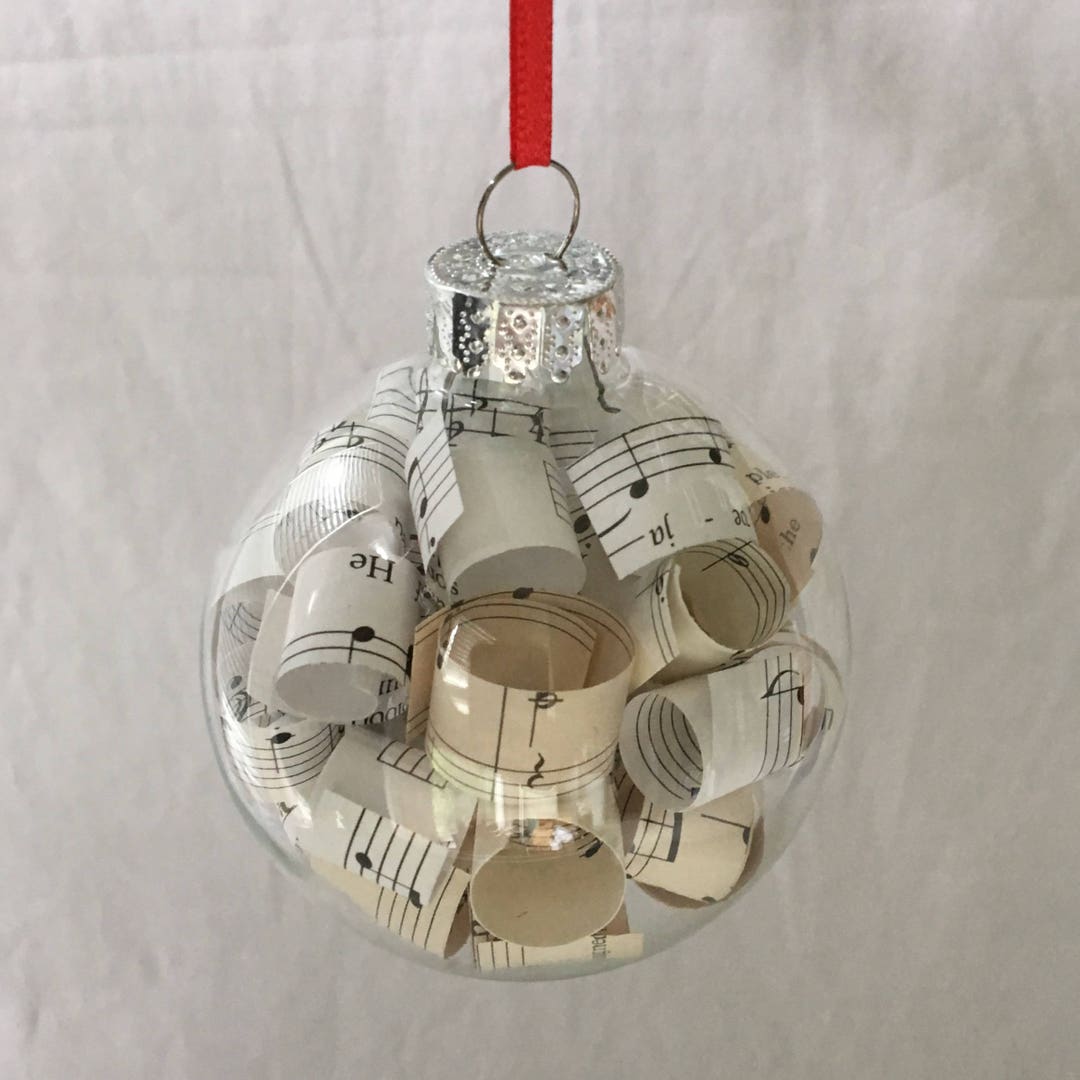 Sheet Music Christmas Ornament - Etsy