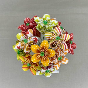 Paper Origami Flower Bouquet in Fall Patterns - Etsy
