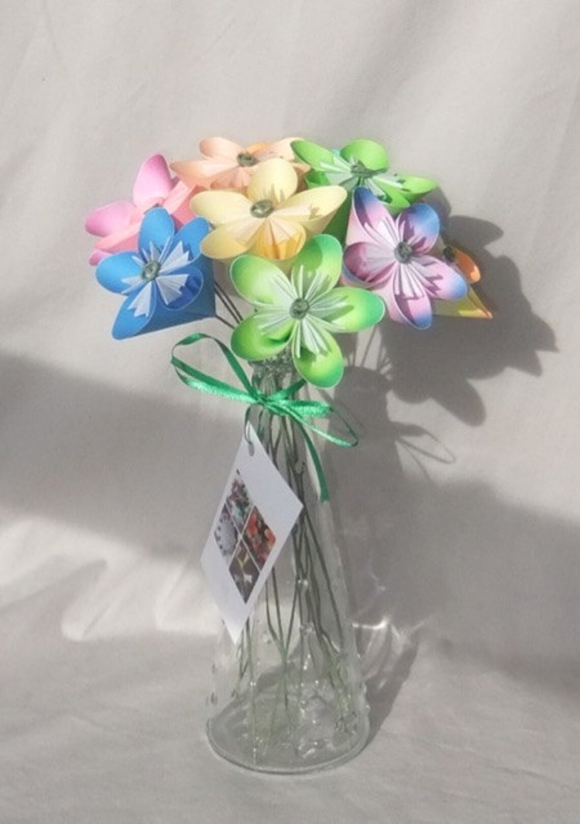 Origami Paper Flower Bouquet in Pastels - Etsy