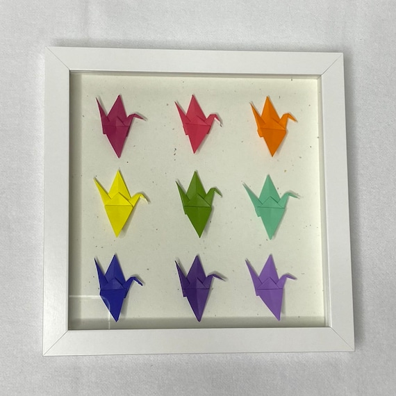 Framed Origami Art - Katiemade Origami Designs - Folding a little color ...