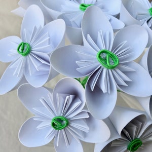 Paper Origami Flower Bouquet in White - Etsy