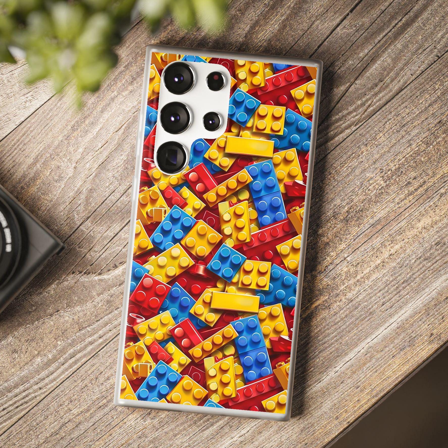 Toy Bricks Flexi Case Building Bricks Slim Phone Case for iPhone 16 15 ...