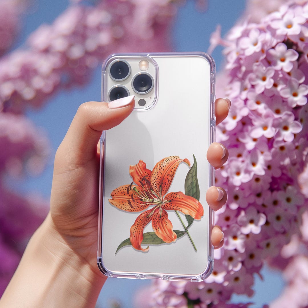 Tiger Lily Clear Flexi Case | Tiger Lily Slim Phone Case for iPhone 16 ...