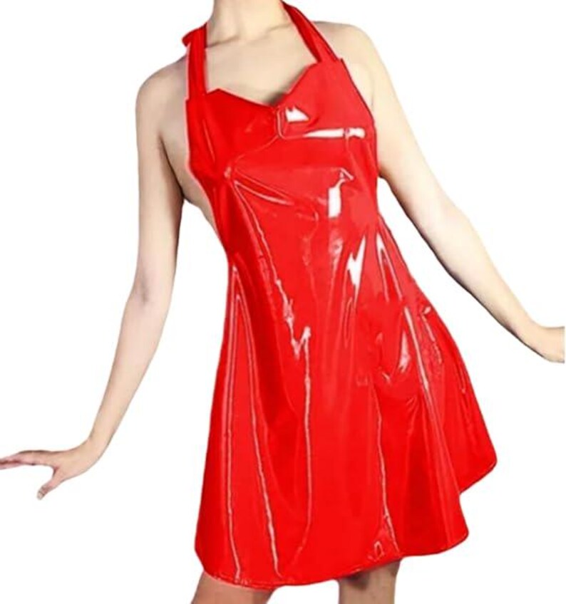 Echt Latex Schürze Latex Bikini BH Wetlook Strings Bondage Sm Apron ...