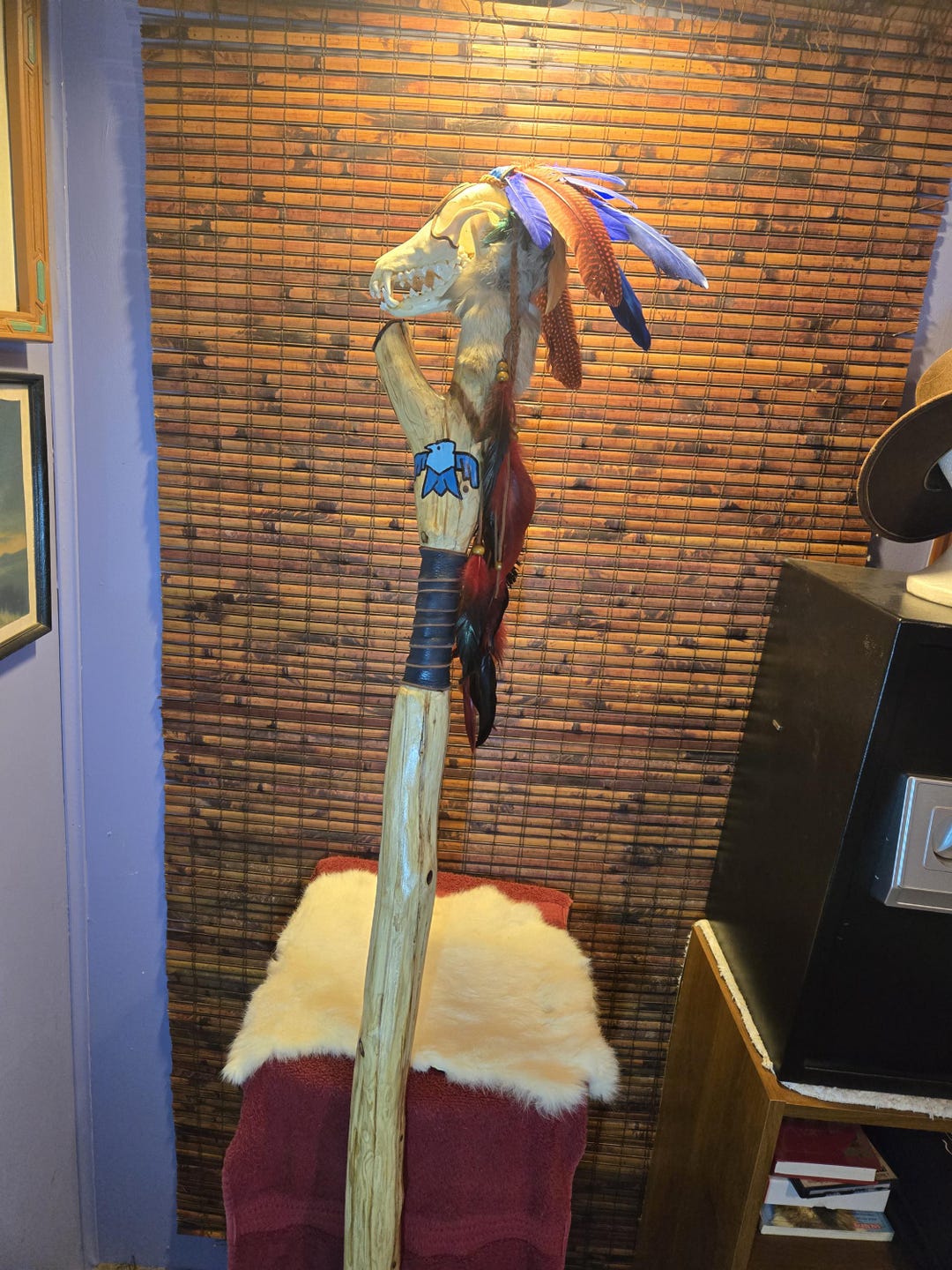Native American Inspired Walking Stick - Etsy