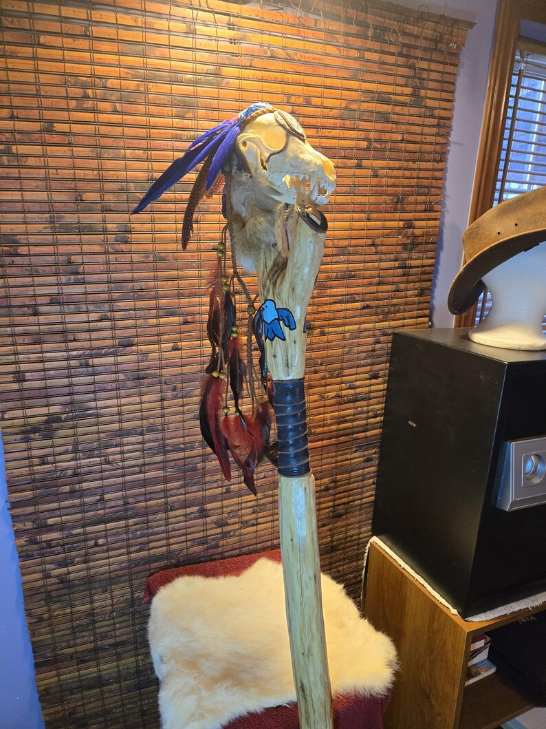 Native American Inspired Walking Stick - Etsy