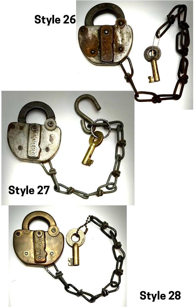 Vintage Railroad Locks - Etsy