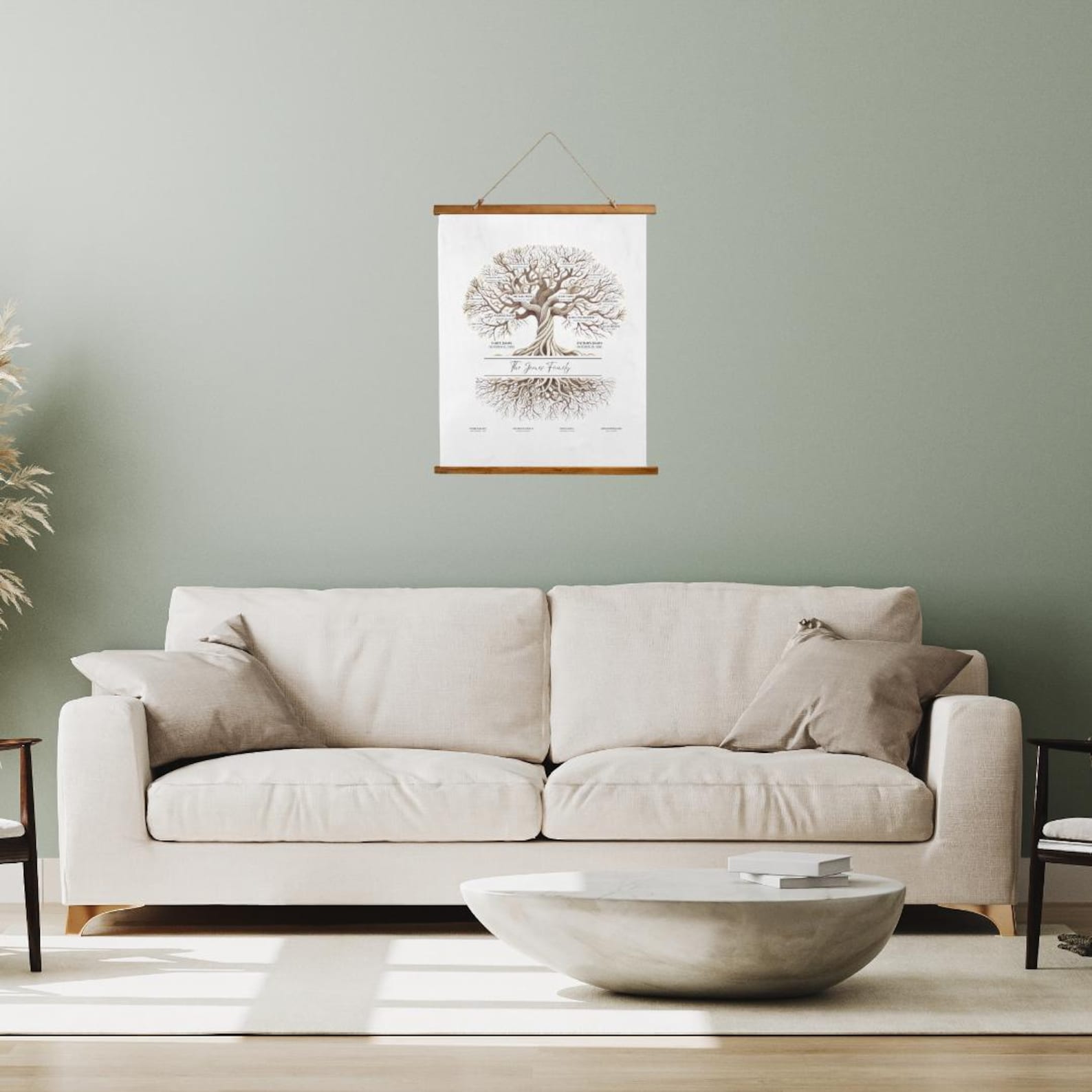 Template - Customizable Family Tree on Canva. Multiple Sizes Included ...