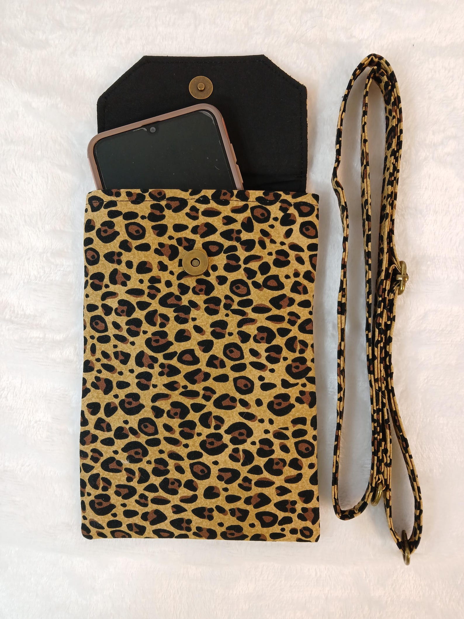 Cotton Cellphone Crossbody Purse: Adjustable Strap Smartphone Bag - Etsy