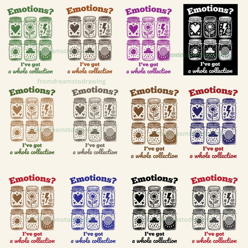 Emotions Jar SVG PNG, Funny Mental Health Png, Trendy Humor Shirt ...