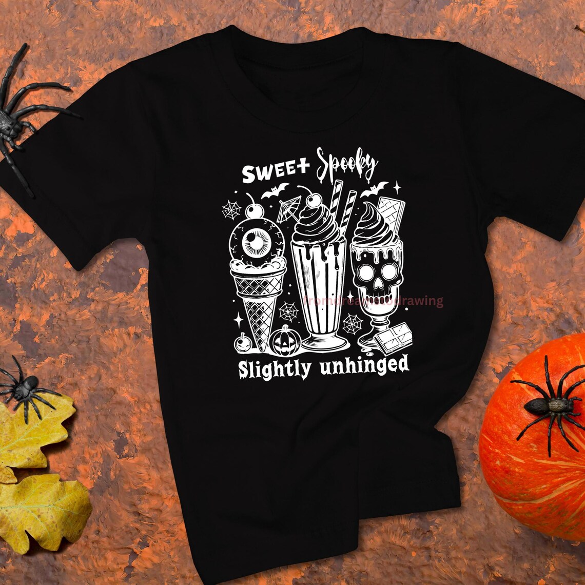 Sweet Spooky Slightly Unhinged PNG SVG, Funny Halloween Milkshake Png ...