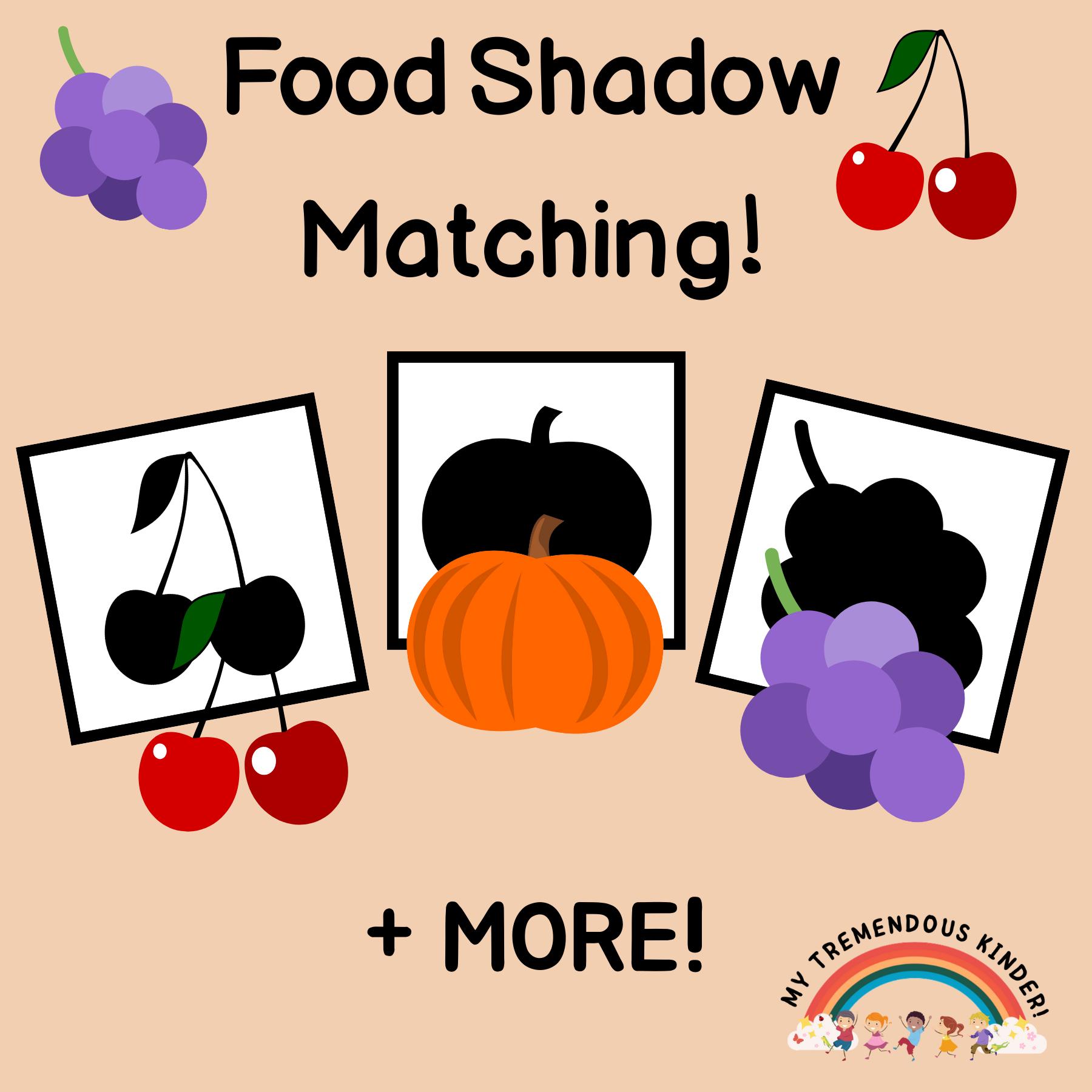 Food Matching Cards Food Matching Printable, Food Sorting Activity - Etsy