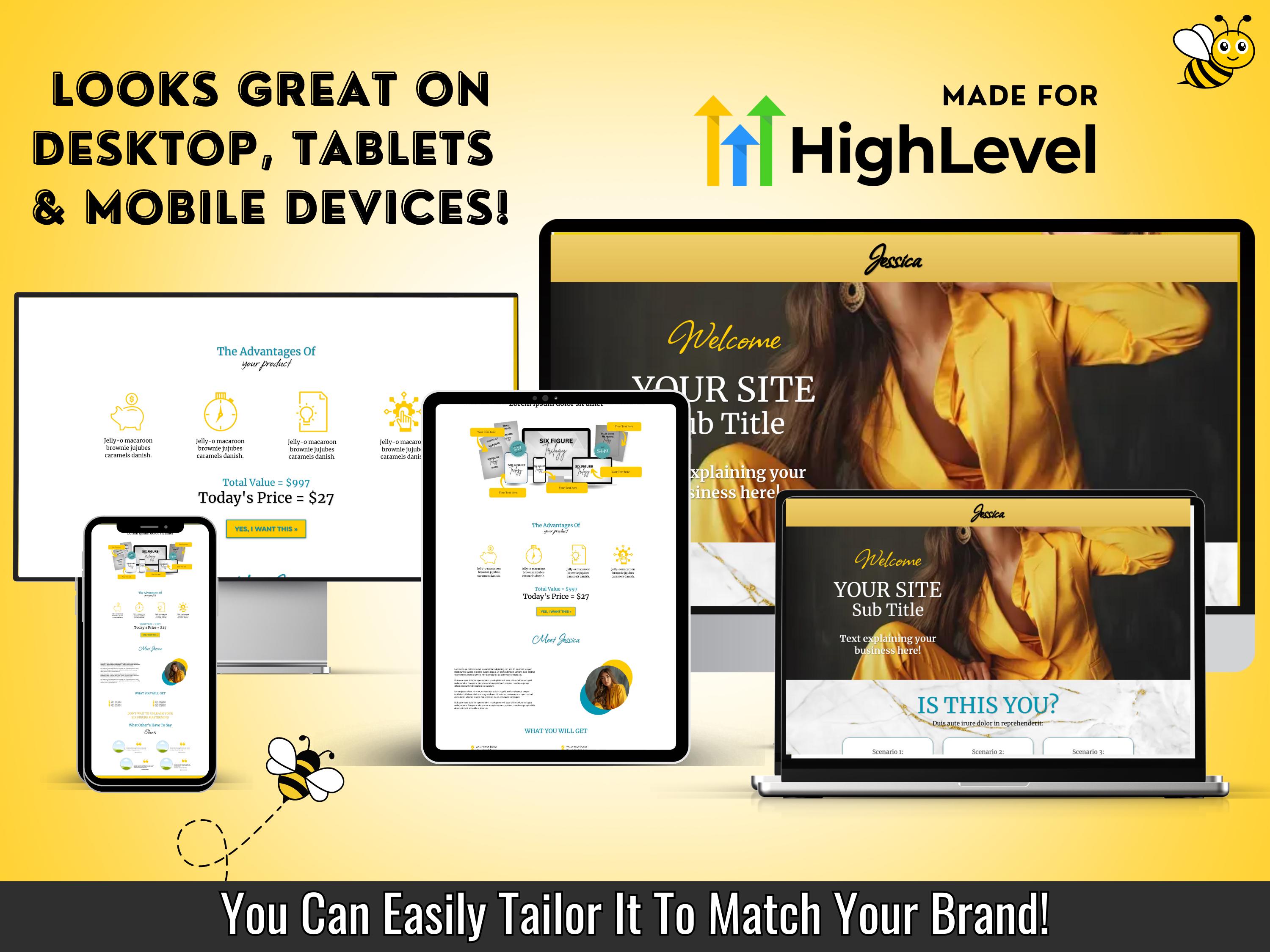 GHL Sales Funnel Template for Coaches, Course Creator Template, Digital ...