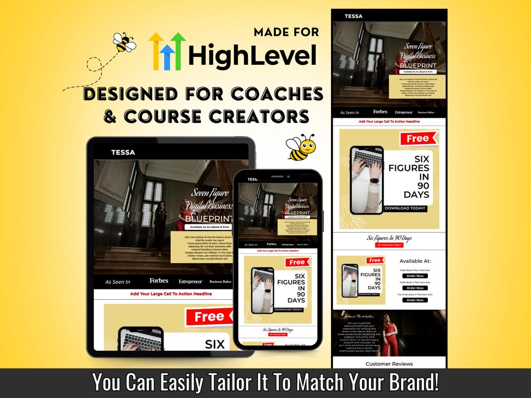 Editable GHL Sales Funnel Template, Go High-level Funnel for Course ...