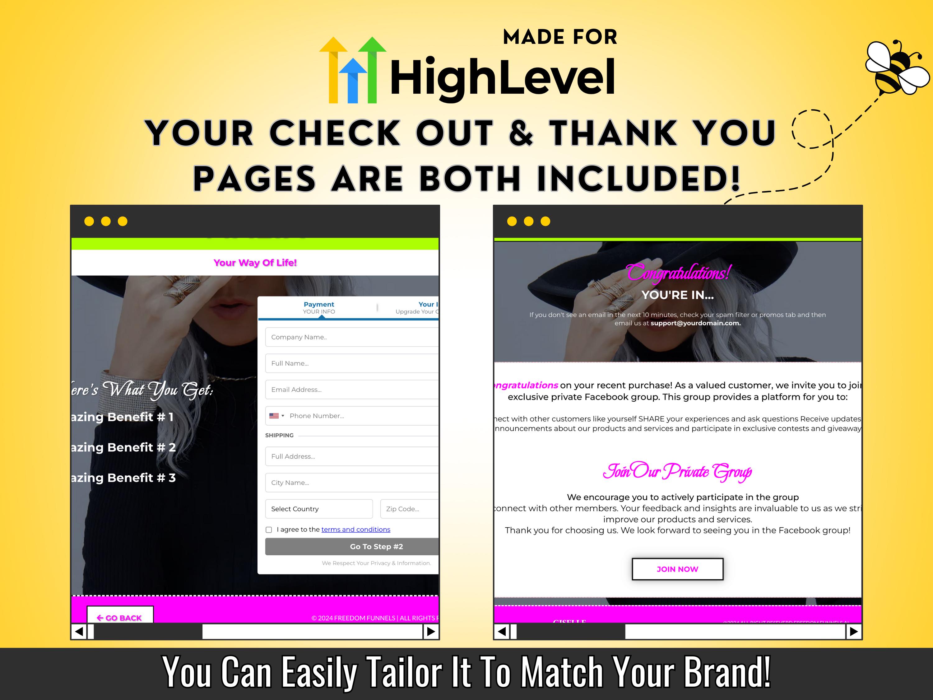 Editable Canva Sales Funnel Template, GHL Go High-level Course Creator ...