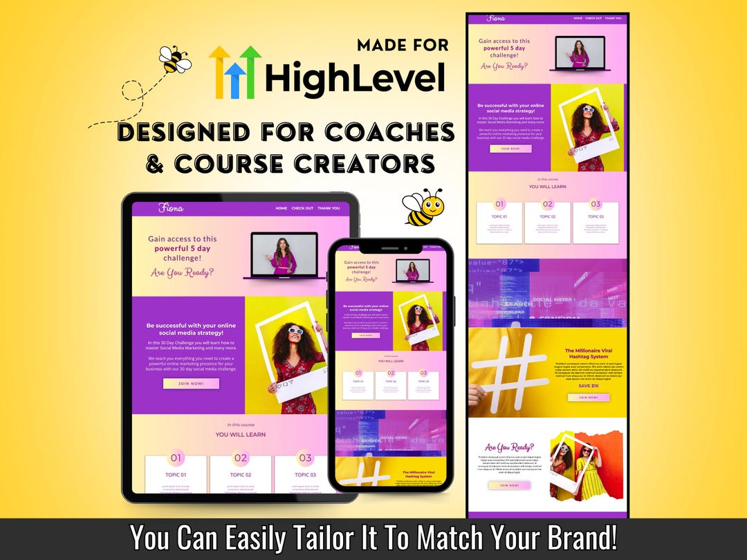 GHL 5 Day Challenge Funnel for Coaches, Go High-level Template, Sales ...