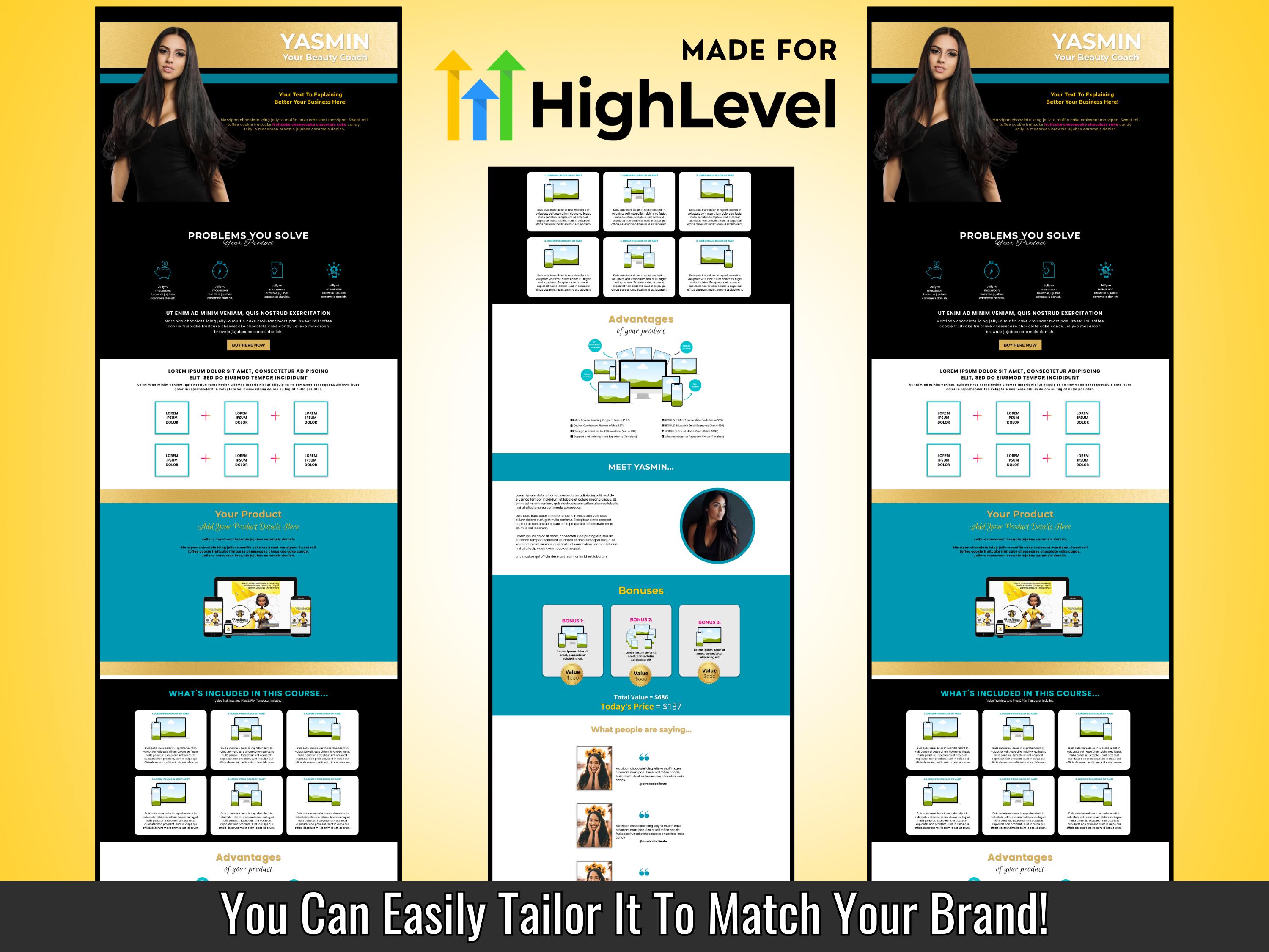 Course Creator Template for GHL, Go High-level Sales Funnel for Courses ...