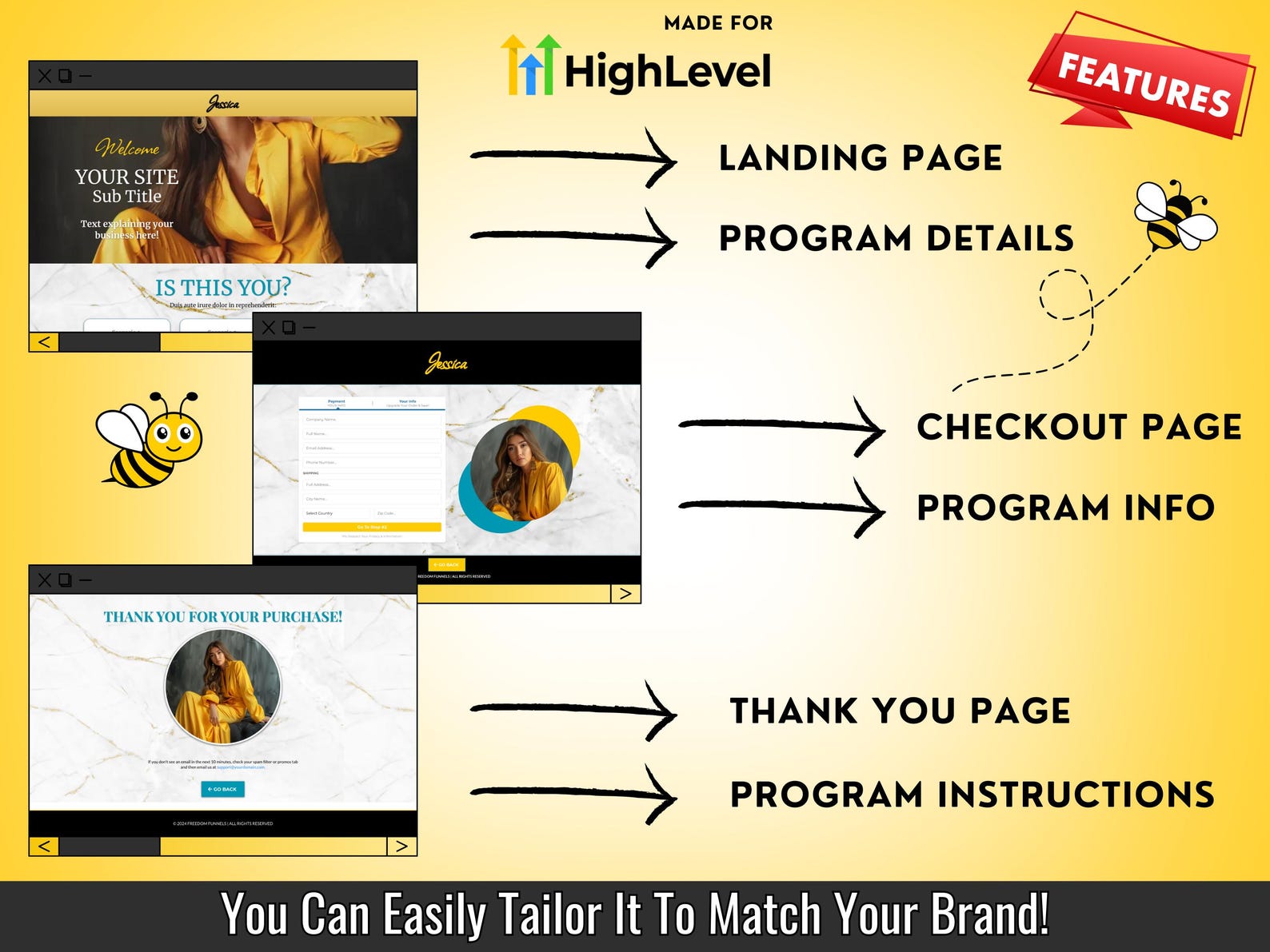 GHL Sales Funnel Template for Coaches, Course Creator Template, Digital ...