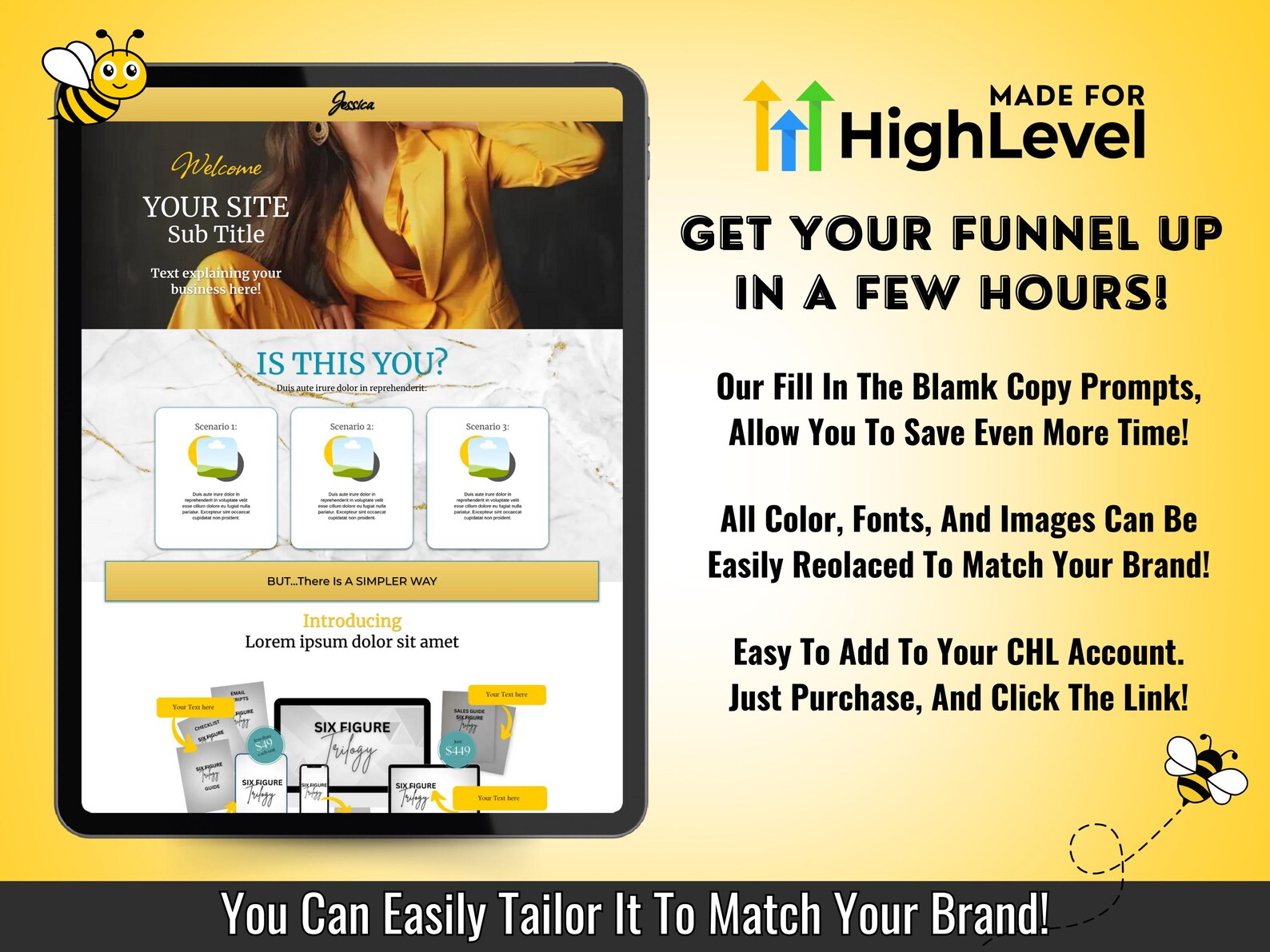 GHL Sales Funnel Template for Coaches, Course Creator Template, Digital ...