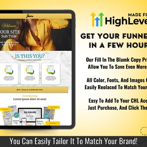 GHL Sales Funnel Template for Coaches, Course Creator Template, Digital ...