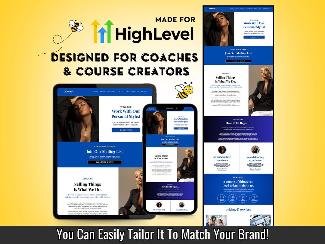 Personal Stylist Template for GHL Funnel, Gohighlevel Funnel Template ...