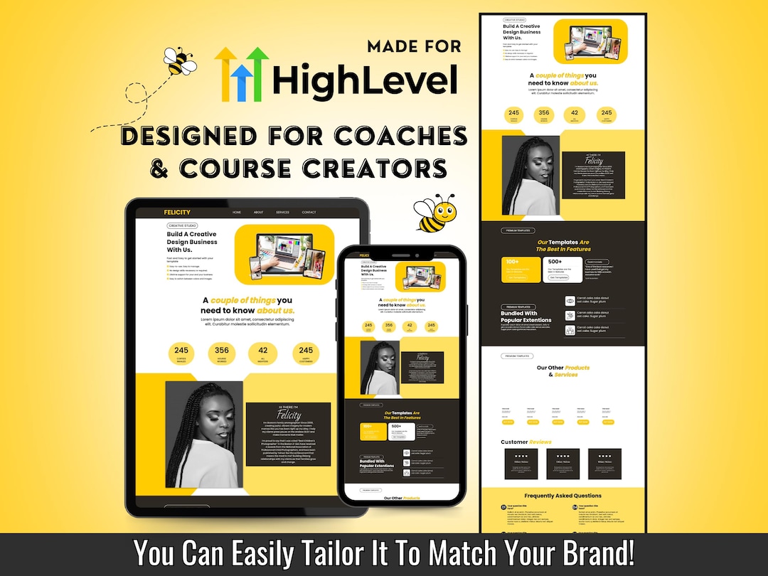Website Designer Template for GHL Sales Funnel, Go High-level Funnel ...