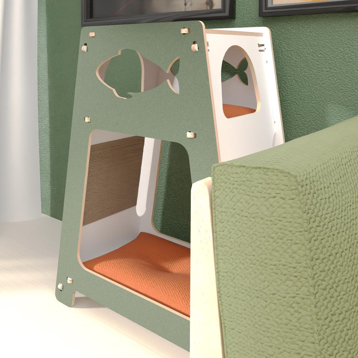 Modern Cat Cabin CNC Vector Files | Home for Feline Friends | SVG, DXF ...
