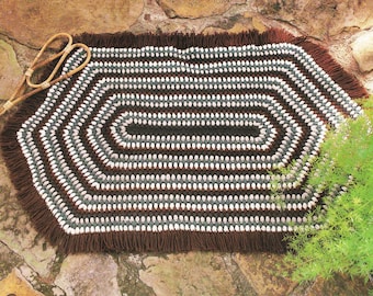 No.934 Reversible Rug Crochet Pattern PDF Vintage 1970's Retro Kitchen ...