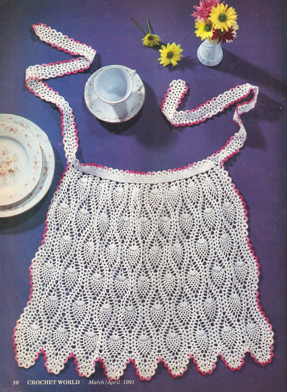 Lace Pineapple Apron Vintage Crochet Pattern - Etsy