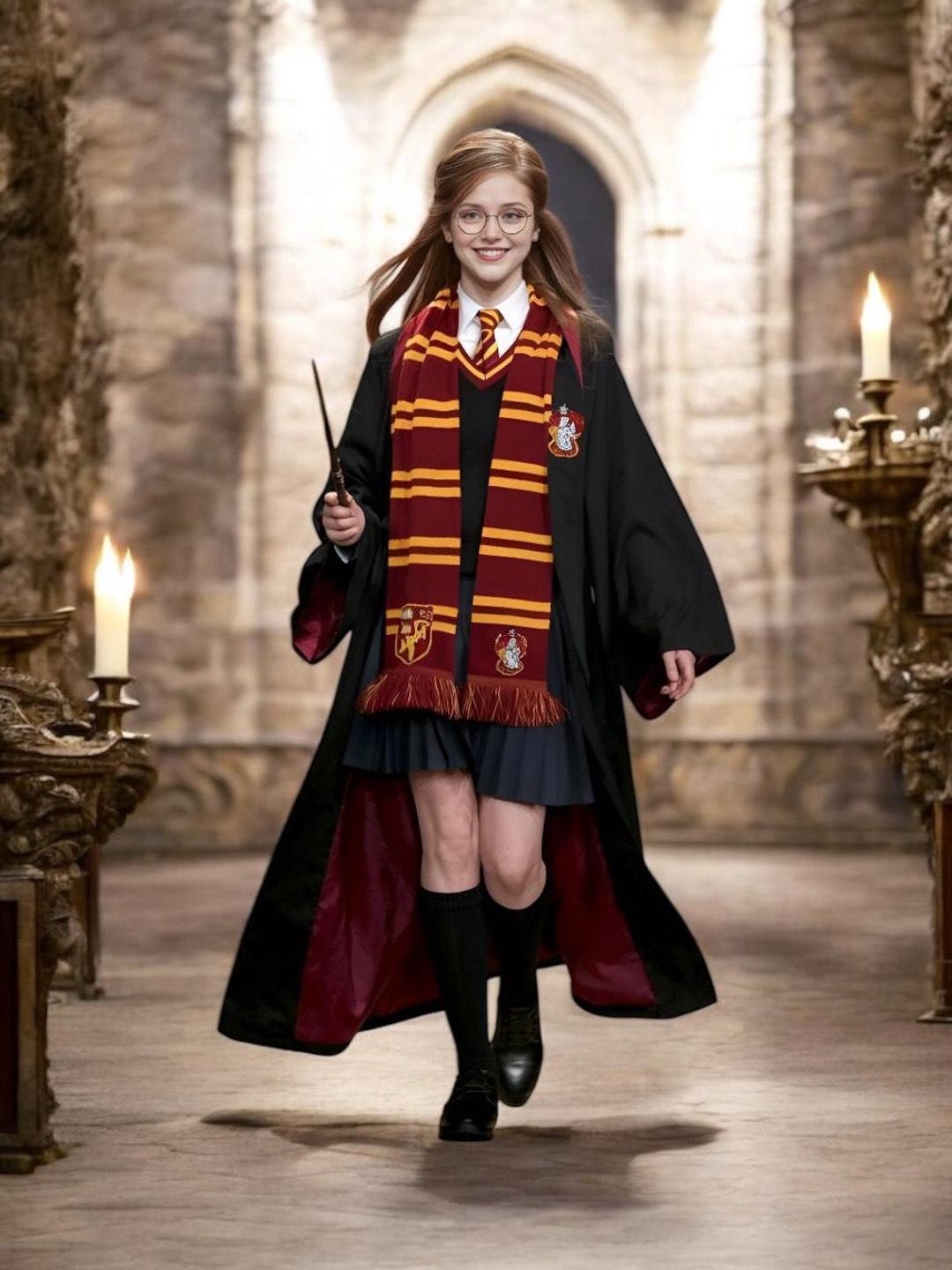 Wizard School Full Set Uniform, Magic School Costume for Kids & Adults ...