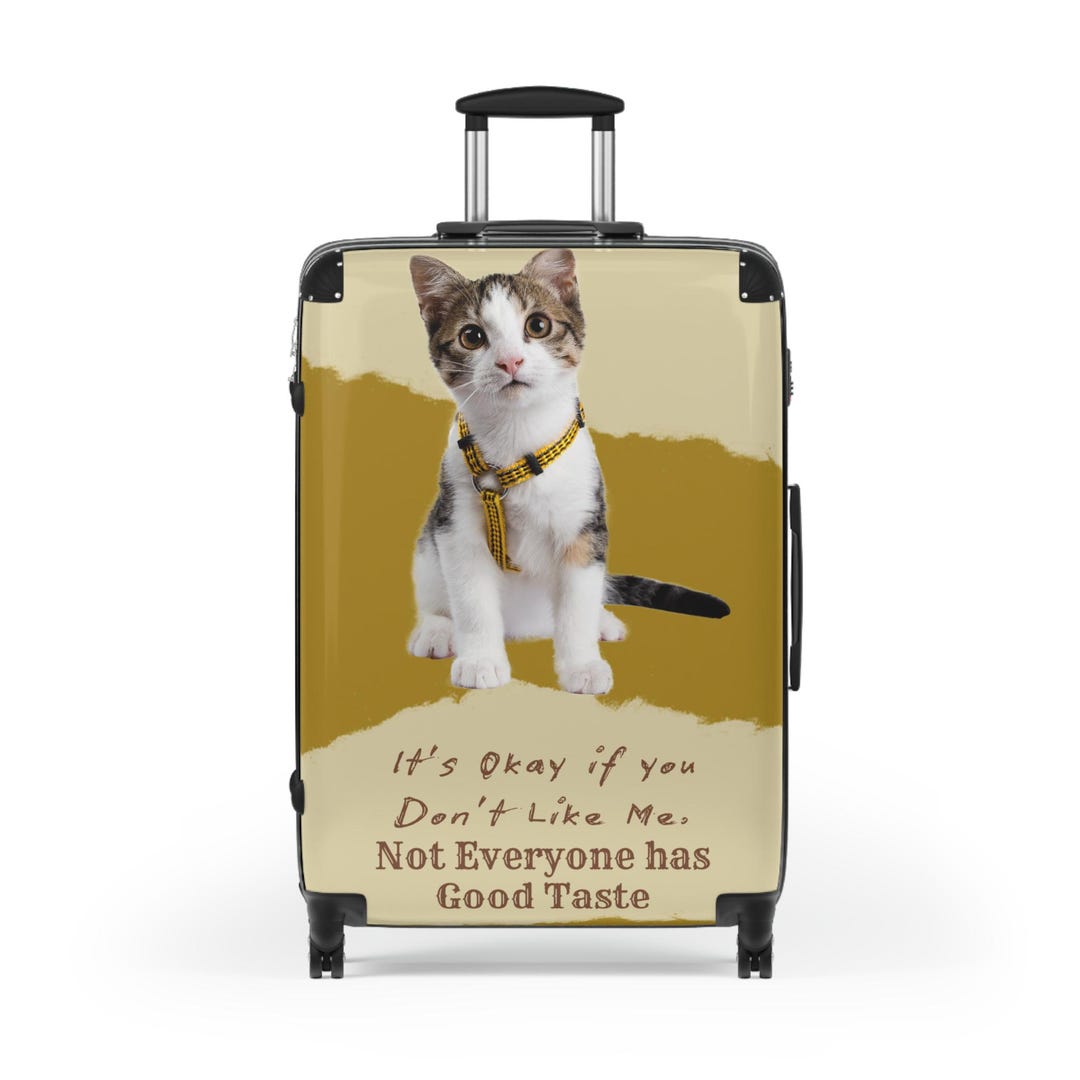 Cute Cat Design Luggage, Whimsical Travel Suitcase, Fun Pet Lover's ...