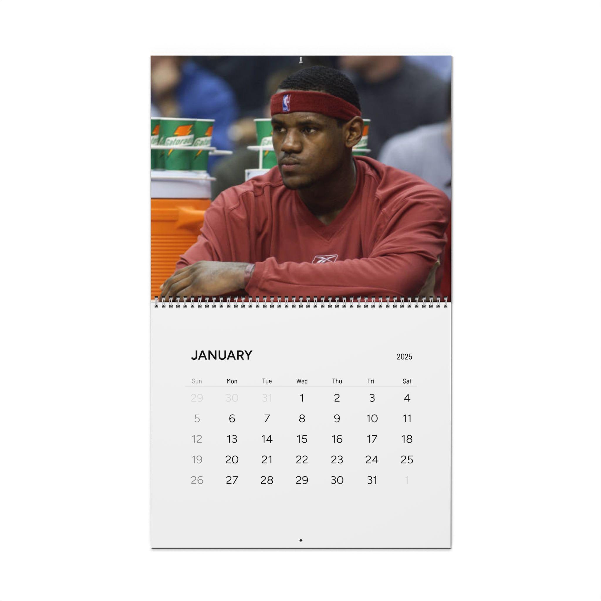 Wall Calendar 2025 Lebron James Era Iconic Cleveland Moments 2003-2010 ...