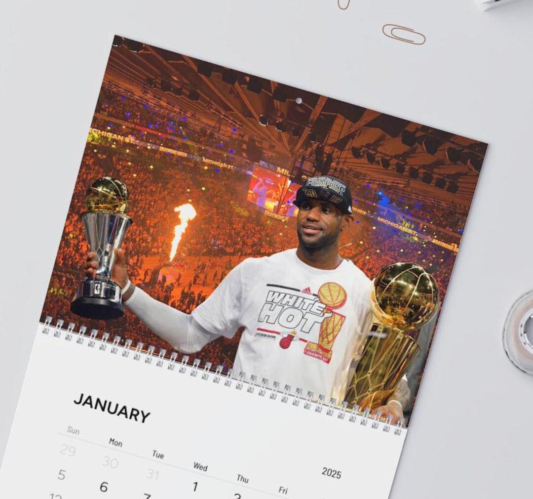 Wall Calendar 2025 Lebron James Era Iconic Miami Heat Moments - Etsy