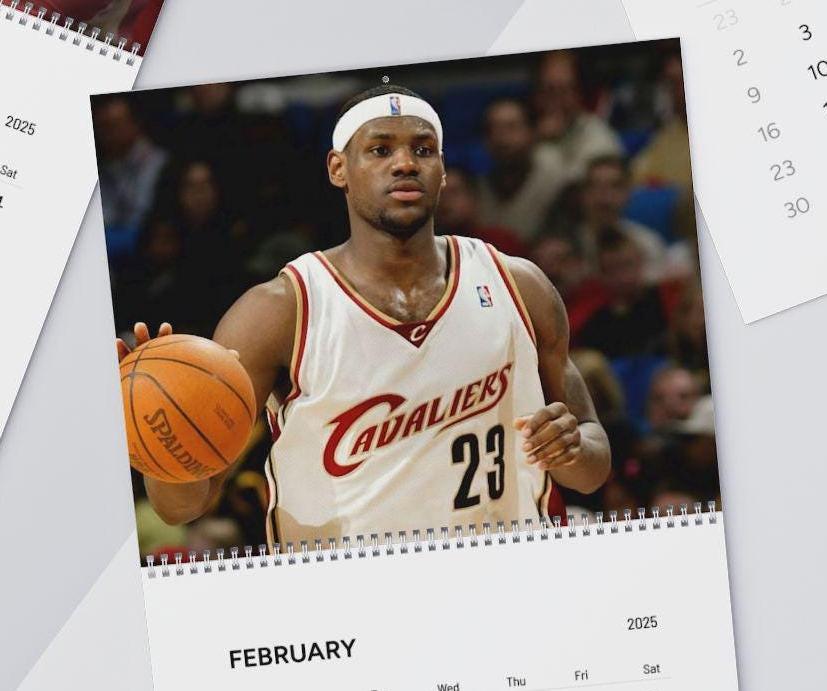 Wall Calendar 2025 Lebron James Era Iconic Cleveland Moments 2003-2010 ...