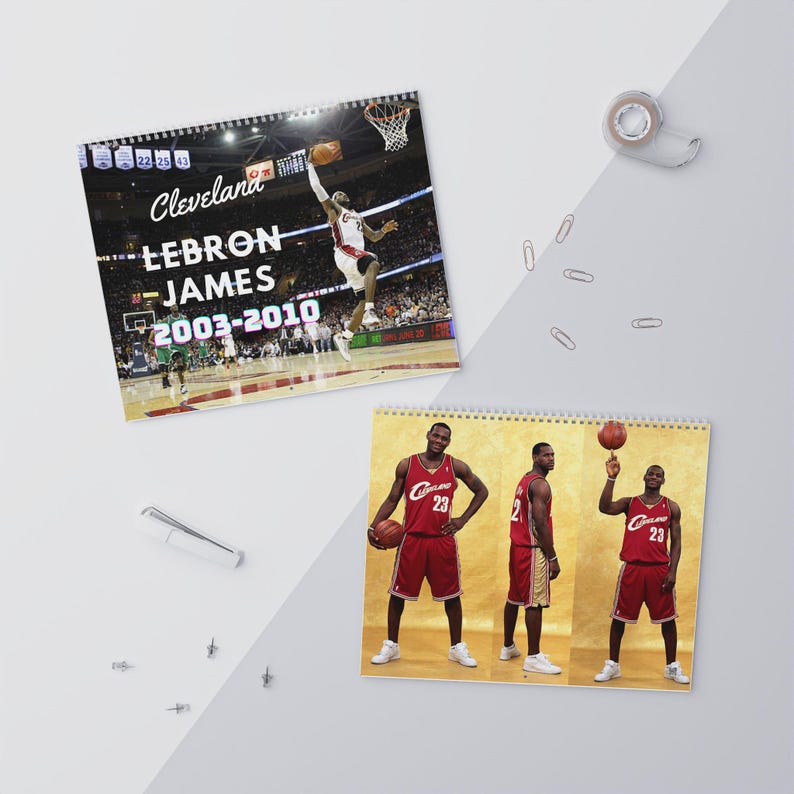 Wall Calendar 2025 Lebron James Era Iconic Cleveland Moments 2003-2010 ...