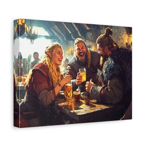 Fantasy Tavern Wall Art Medieval Tavern Art Print Elf Drinking Tavern ...