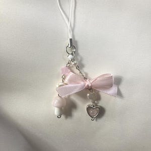 Pink Coquette Phone Charms With Bows - Cute Bunny Phone Charm - Soft ...