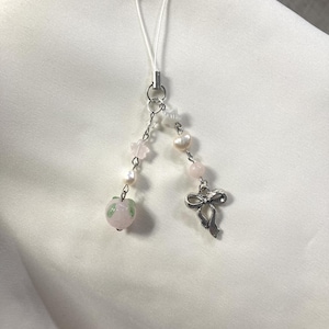 Pink Coquette Phone Charms With Bows Cute Bunny Phone Charm Soft Girl ...