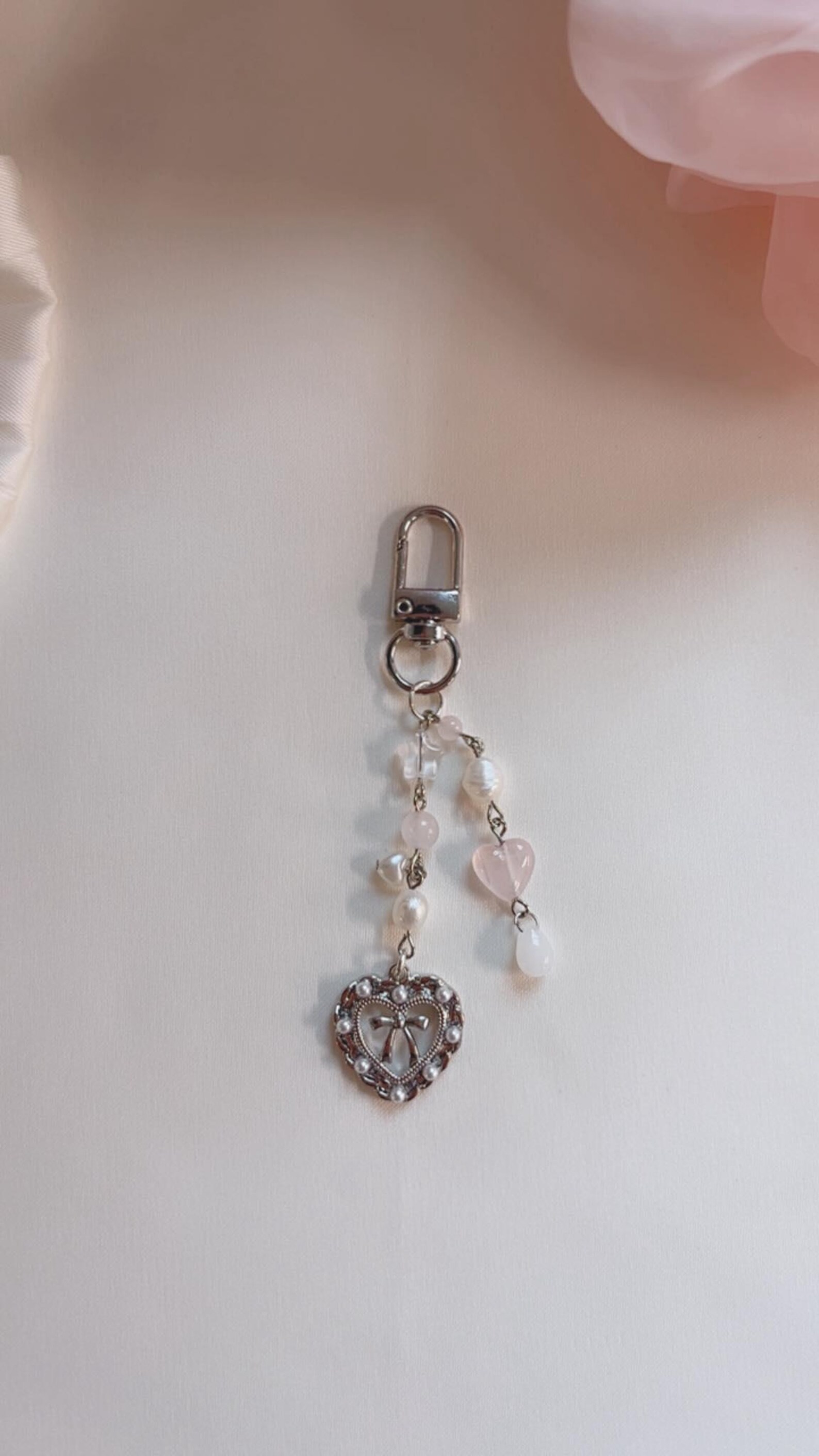 Coquette Pink Keychains Phone Charms | Cute Bunny Accessories ...