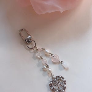 Coquette Pink Keychains Phone Charms | Cute Bunny Accessories ...